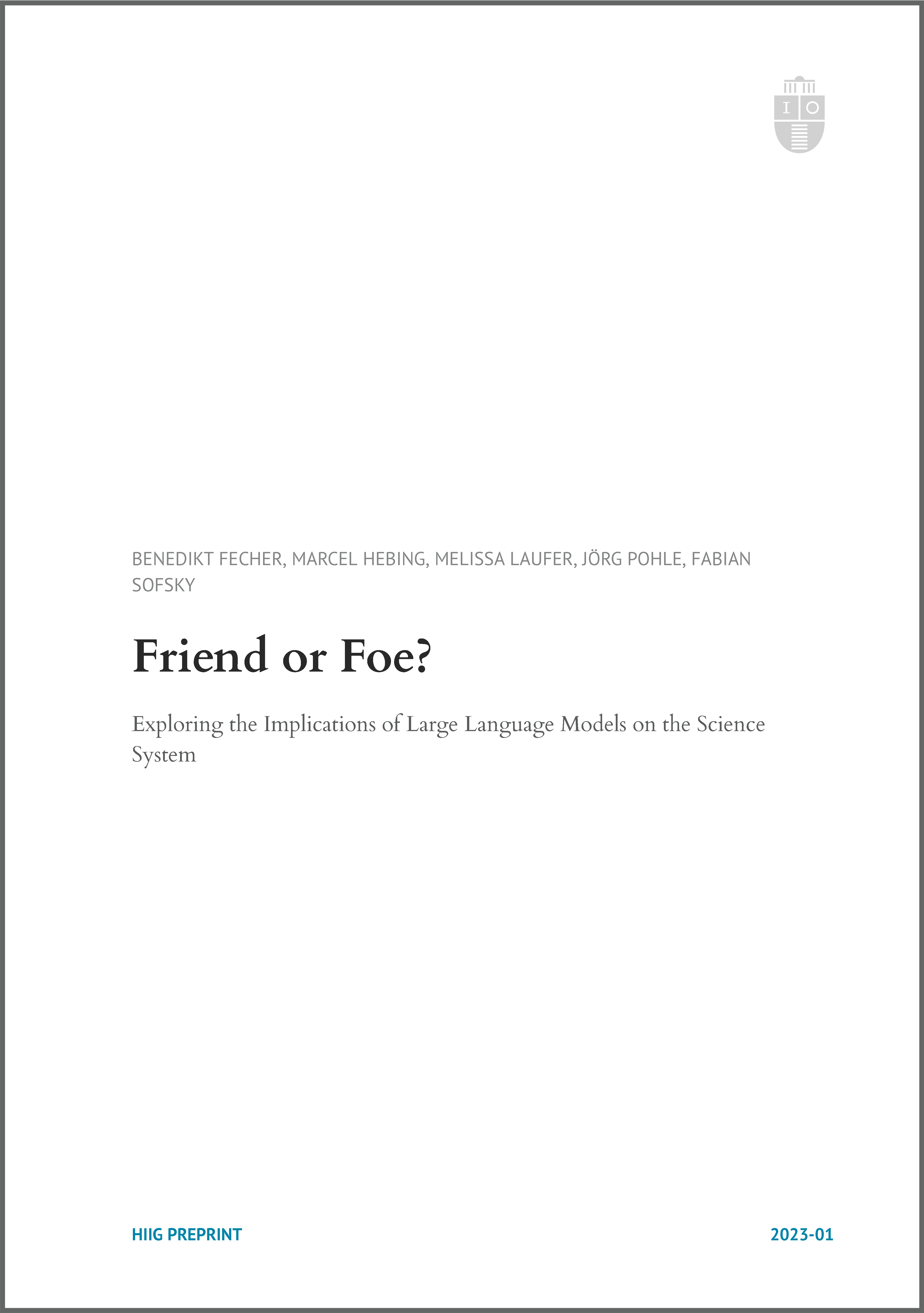 Implications of LLMs on the Science System – HIIG